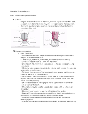 Amalgam Prep Class I, II, III - OPD Resto - Amalgam Restoration – OPD ...