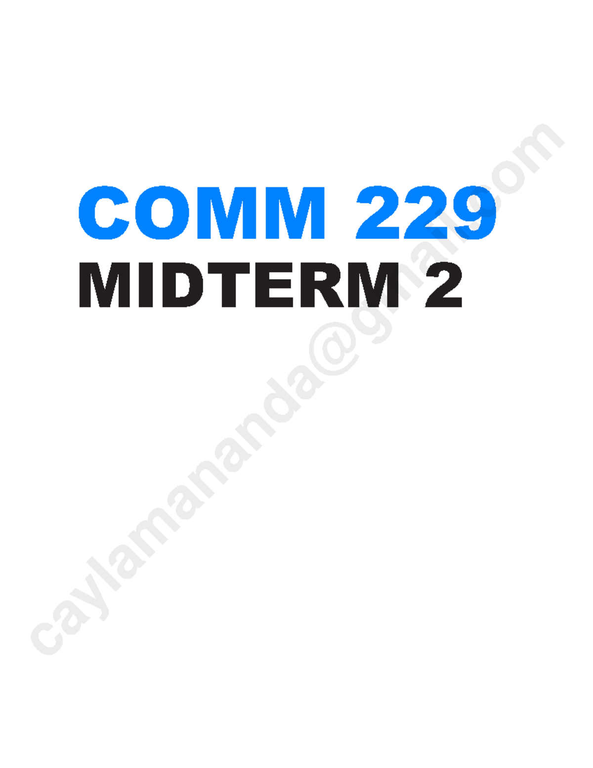 COMM 229 MIDTERM 2 Study Guide: Key Concepts & Topics - Studocu