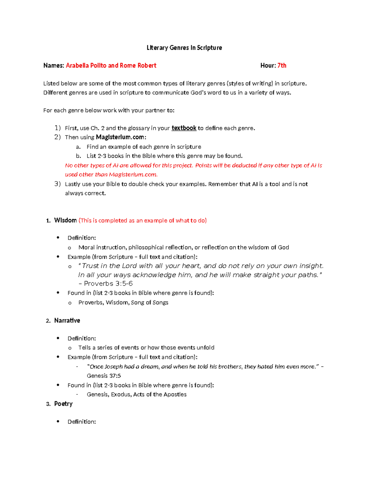 Literary Genres in Scripture: A Study Guide for 2025 - Studocu