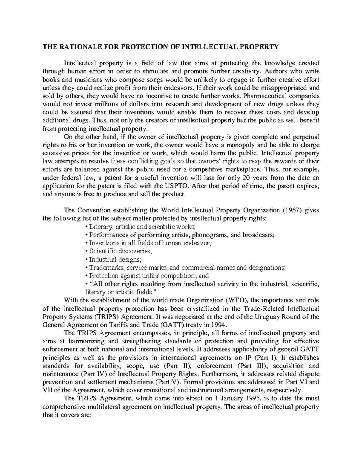 1.4 Balancing Interests: Protecting Intellectual Property Rights in Law ...