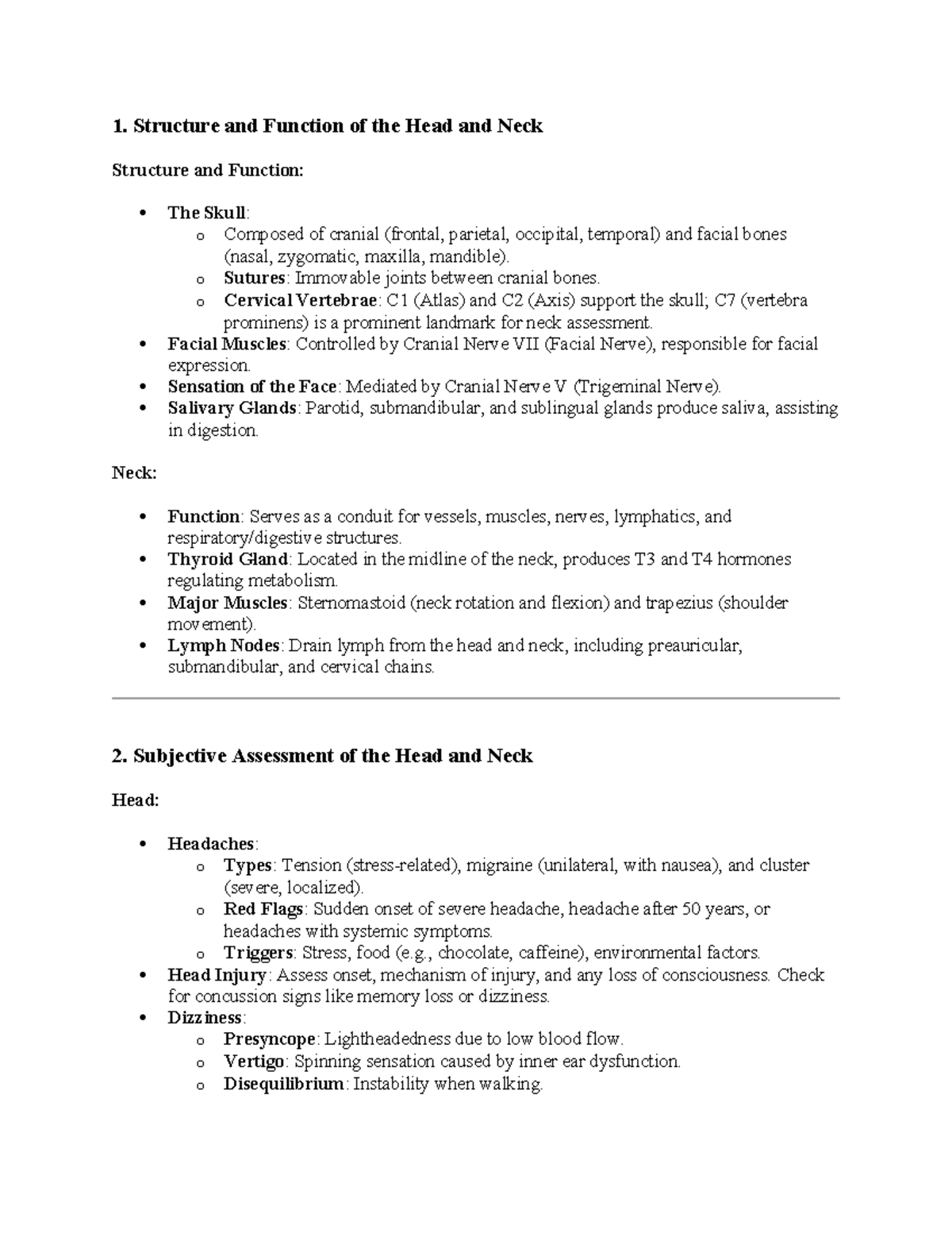 Nursing Assessment: Body Systems Review and Interventions (NURS 101 ...