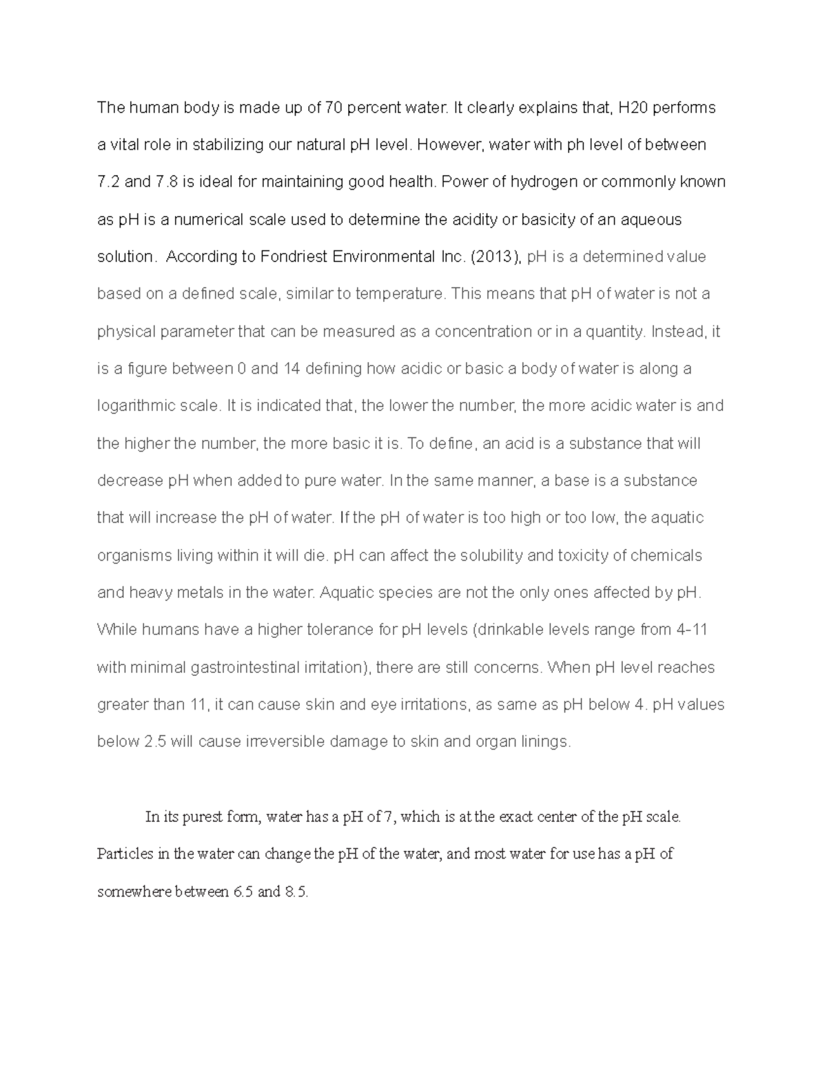 Rrl2 - ashjnxan - The human body is made up of 70 percent water. It ...