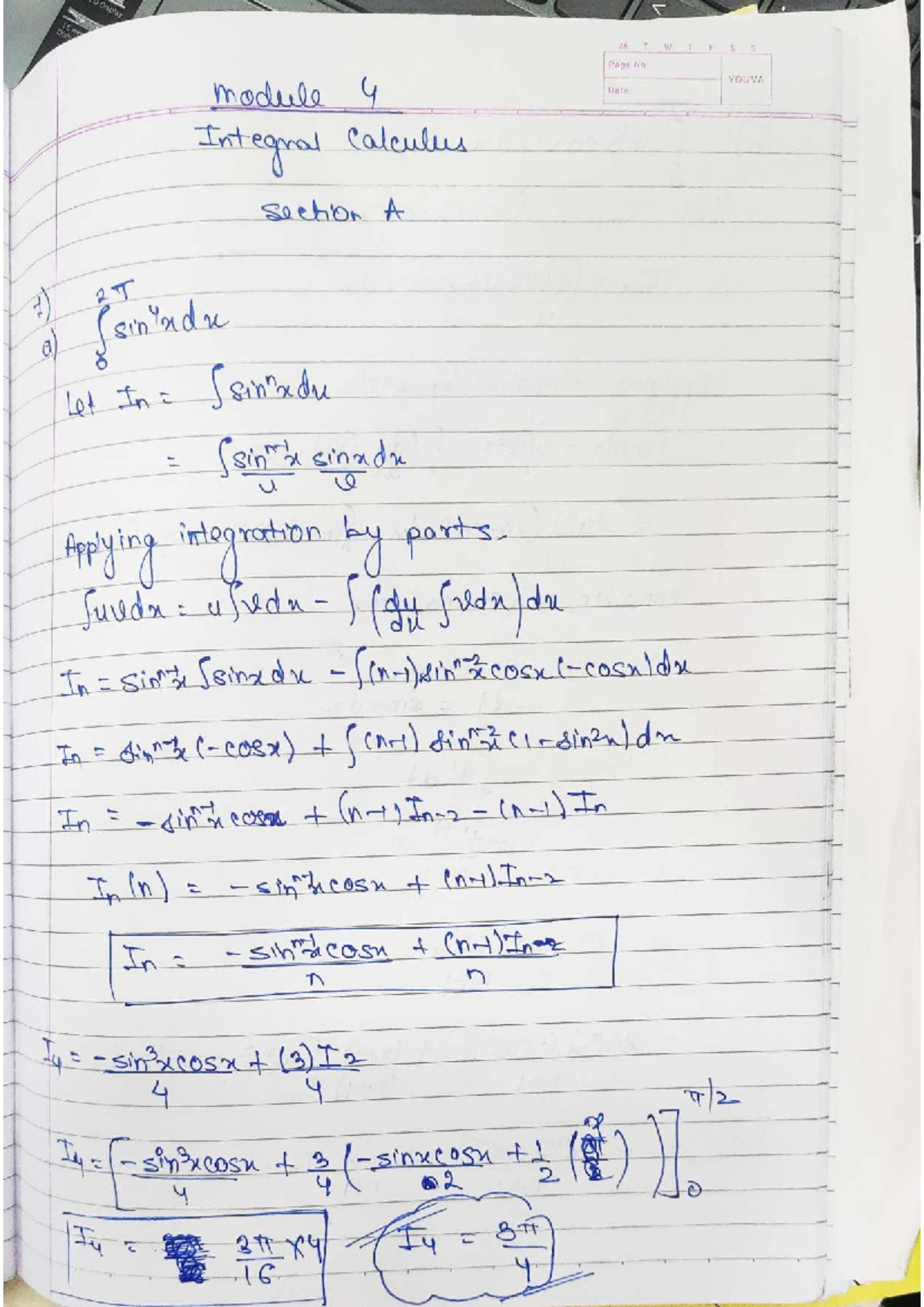 SIC M4 Final Exam Notes: Integral Calculus Solutions - Studocu