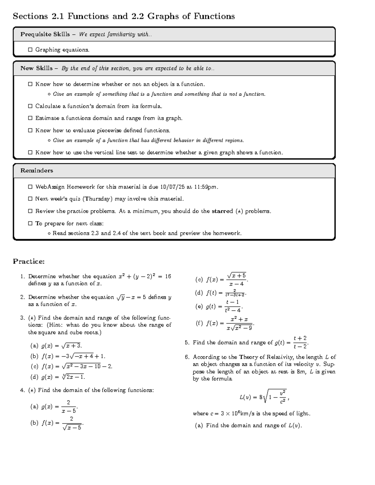 Functions and Graphs: Concepts and Practice (MATH101) - Studocu
