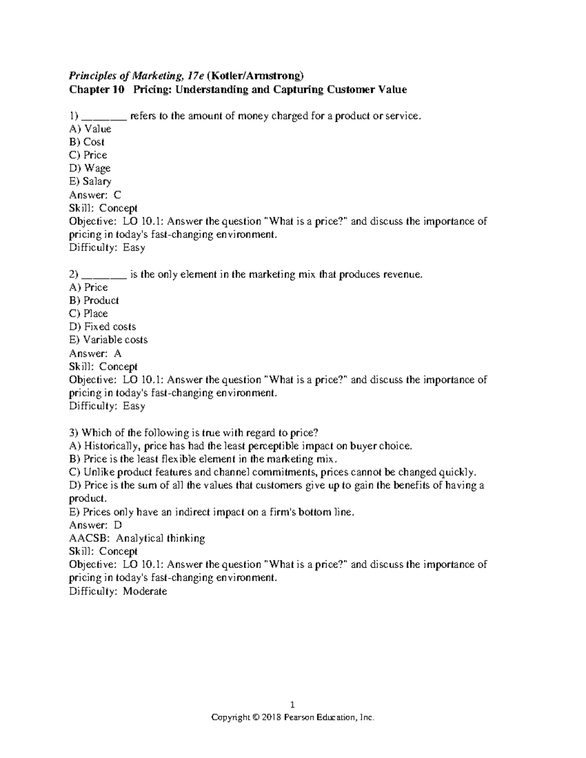 Chapter 10 - Principles of Marketing - Principle of Marketing (MKR 211 ...