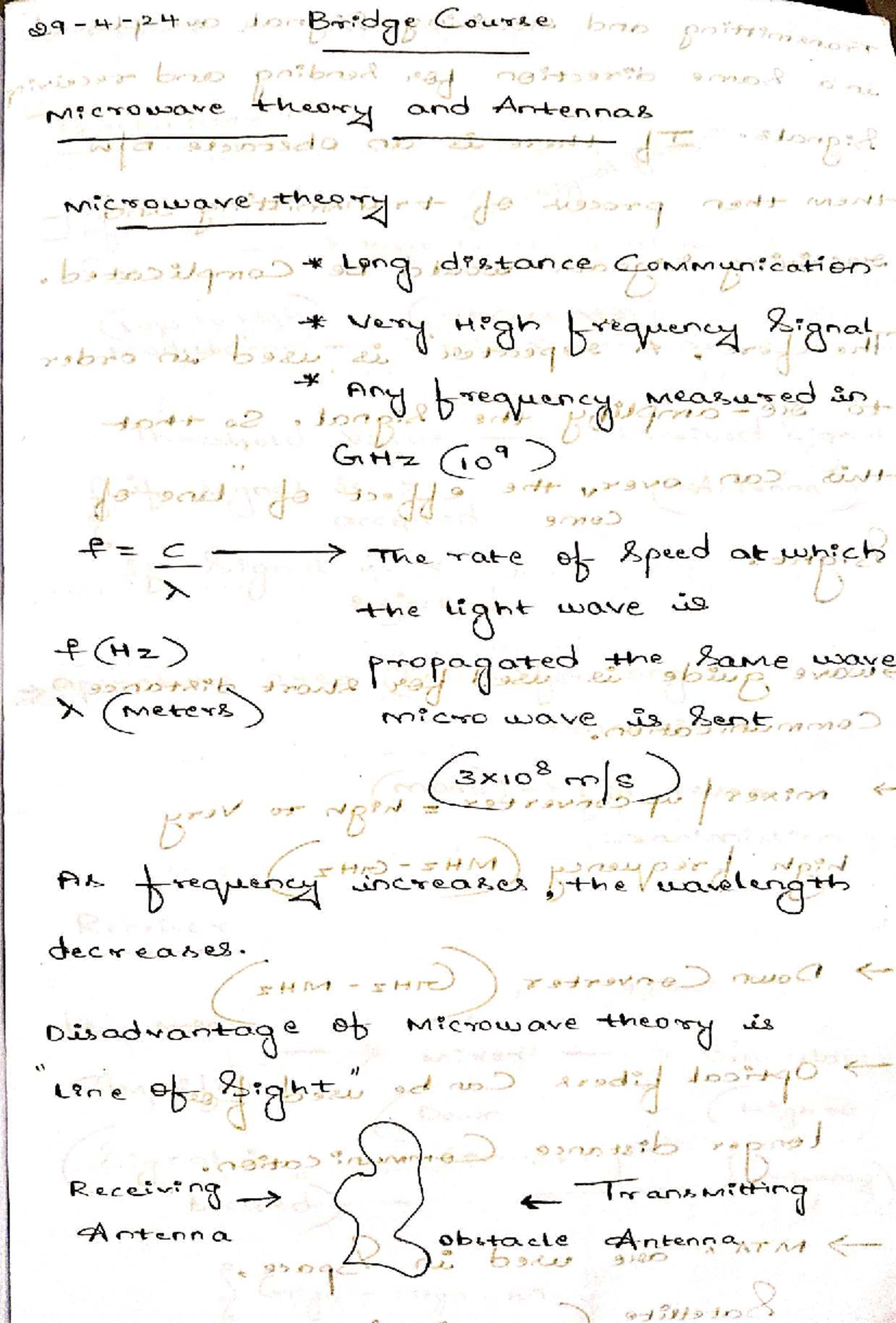 Microwave Theory and Antennas: Bridge Course M1 Notes - Studocu