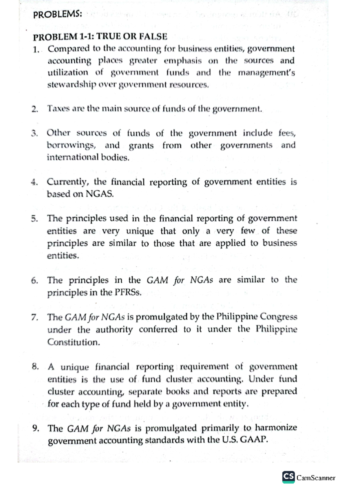 Chapter 1-GA: Overview of Government Accounting Principles and ...