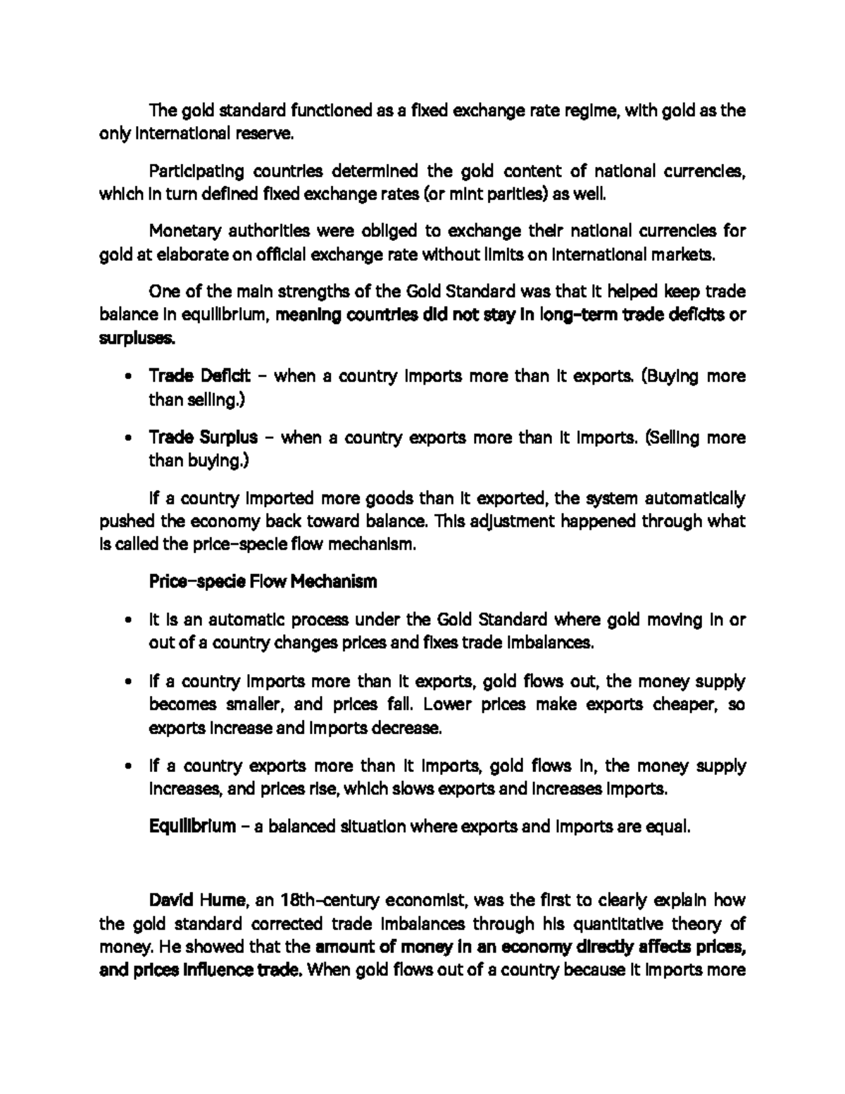The Gold Standard: Lecture Notes for ACCT 101 Students - Studocu