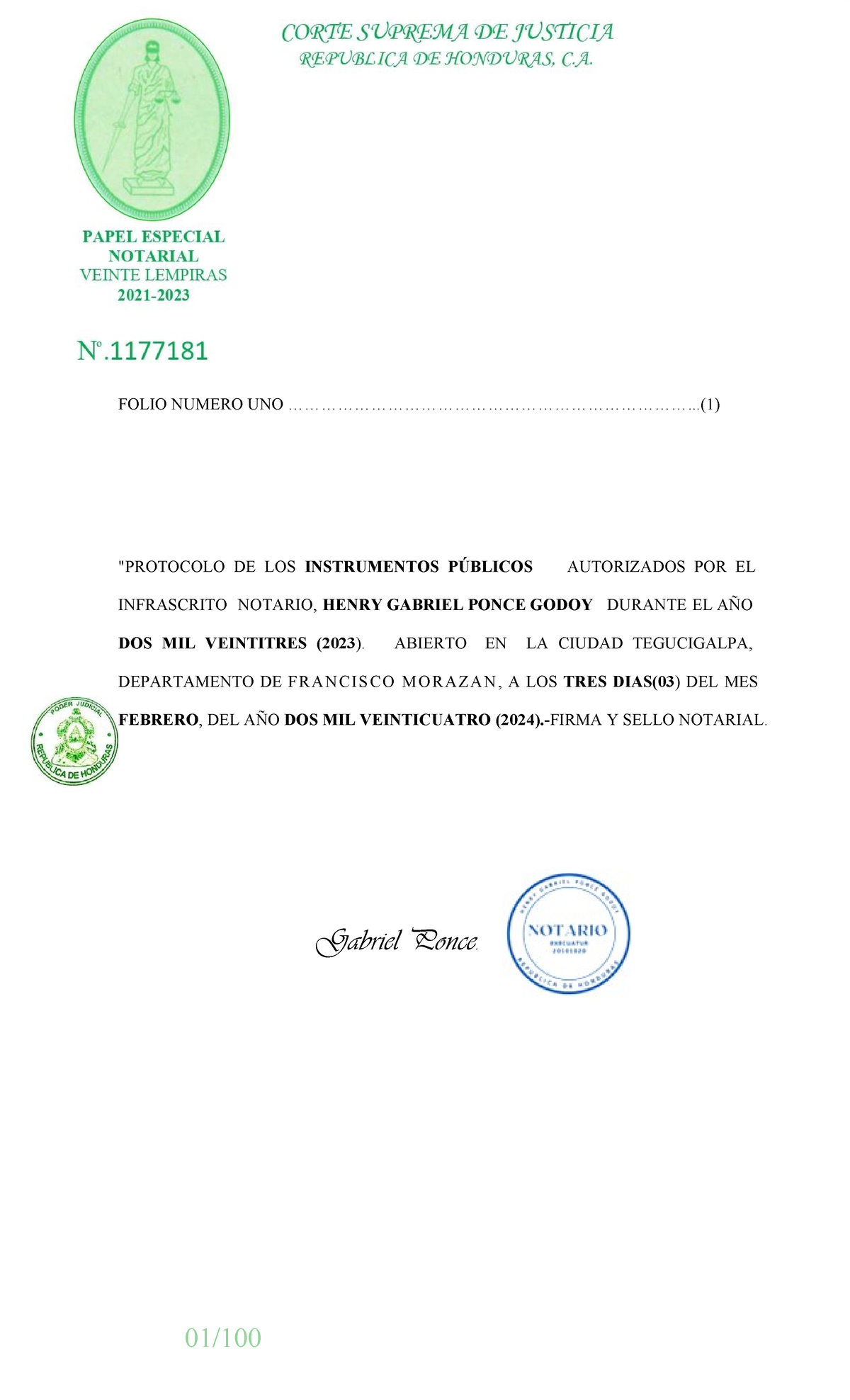 Protocolo Notarial de Instrumentos Públicos - Año 2023-2024 - Studocu