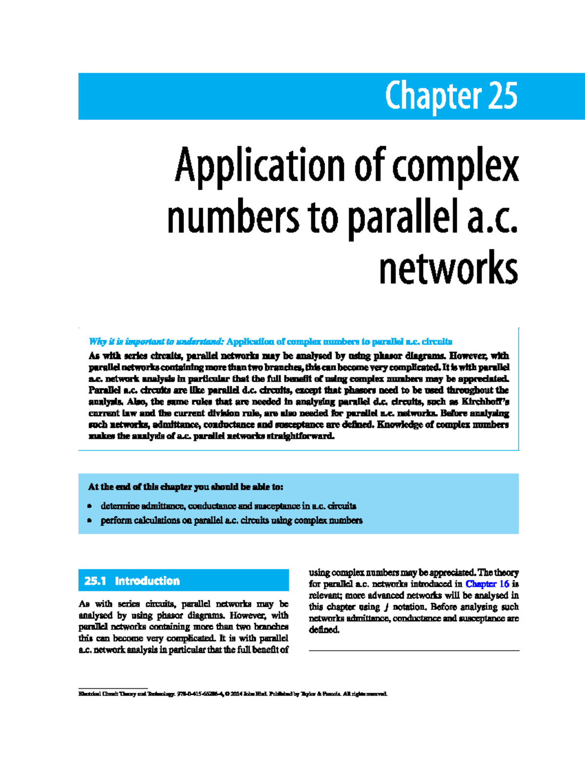 Chapter 25: Application of Complex Numbers in Parallel A.C. Networks ...