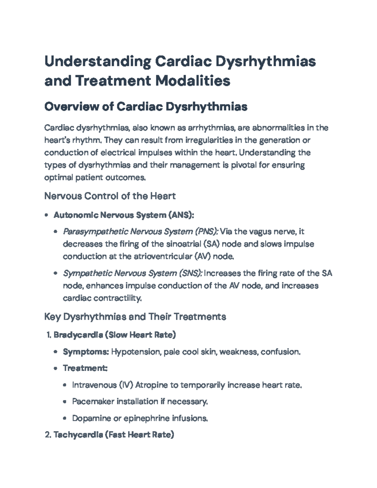 Understanding Cardiac Dysrhythmias: Types and Treatment Modalities ...