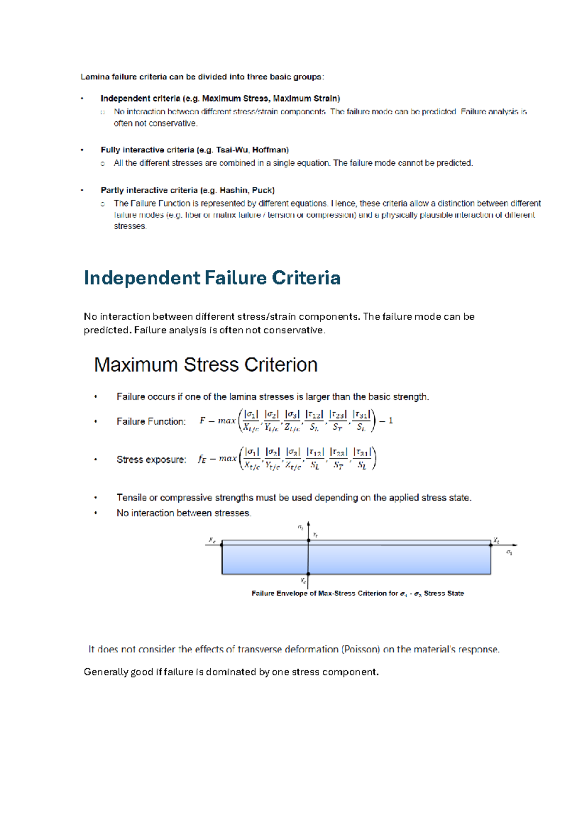 Lecture 3 - Independent Failure Criteria in Composite Structures - Studocu