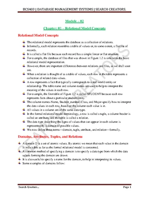 DBMS(BCS403) Syllabus - DATABASE MANAGEMENT SYSTEM Semester 4 Course Code BCS403 CIE Marks 50 ...