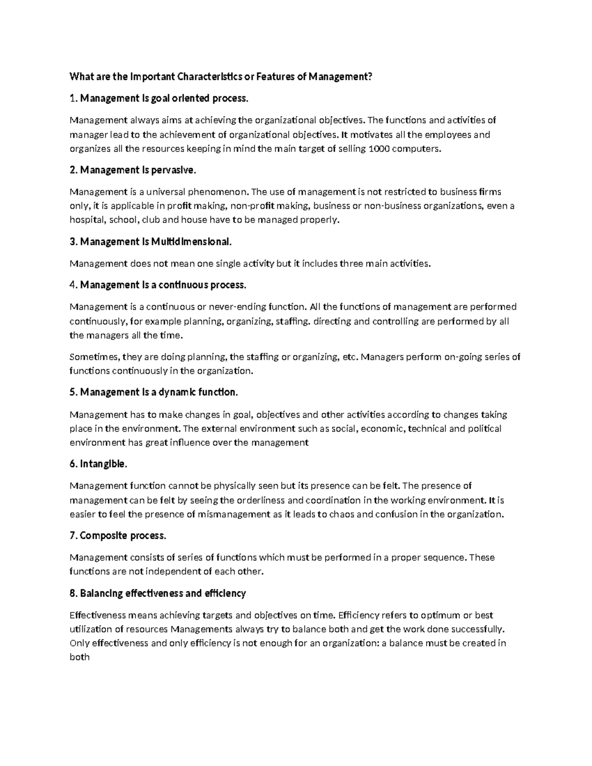 CFLM 2 Midterm Review: Key Characteristics & Functions of Management ...