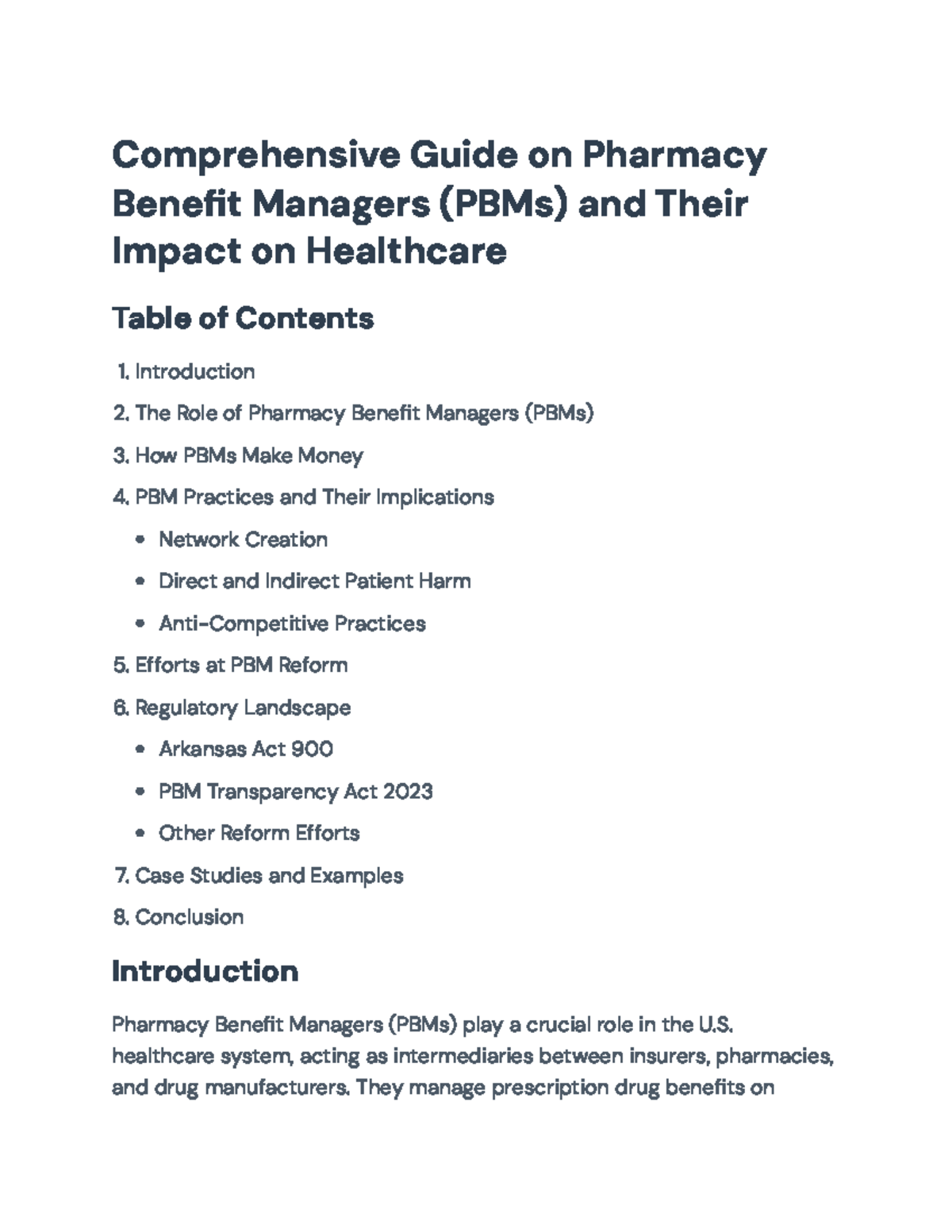 Pharmacy Benefit Managers (PBMs): Their Impact & Reforms in Healthcare ...