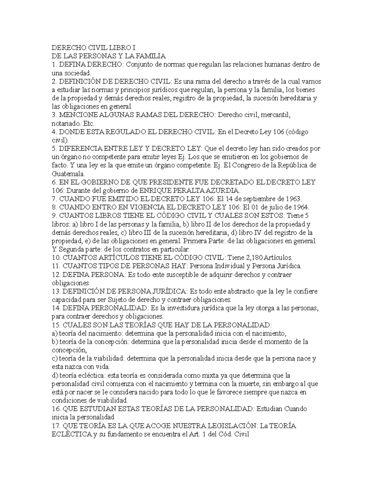 Ficha Tecnica - Codigo Civil - Código Civil guatemalteco Es el conjunto ...