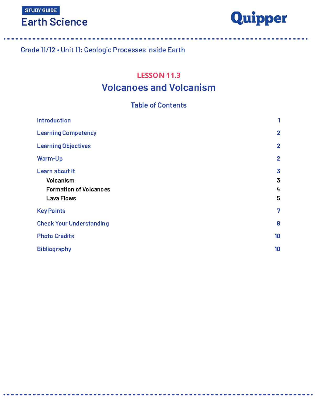 Earth Science Grade Unit 11: Lesson 11.3 - Volcanoes and Volcanism ...