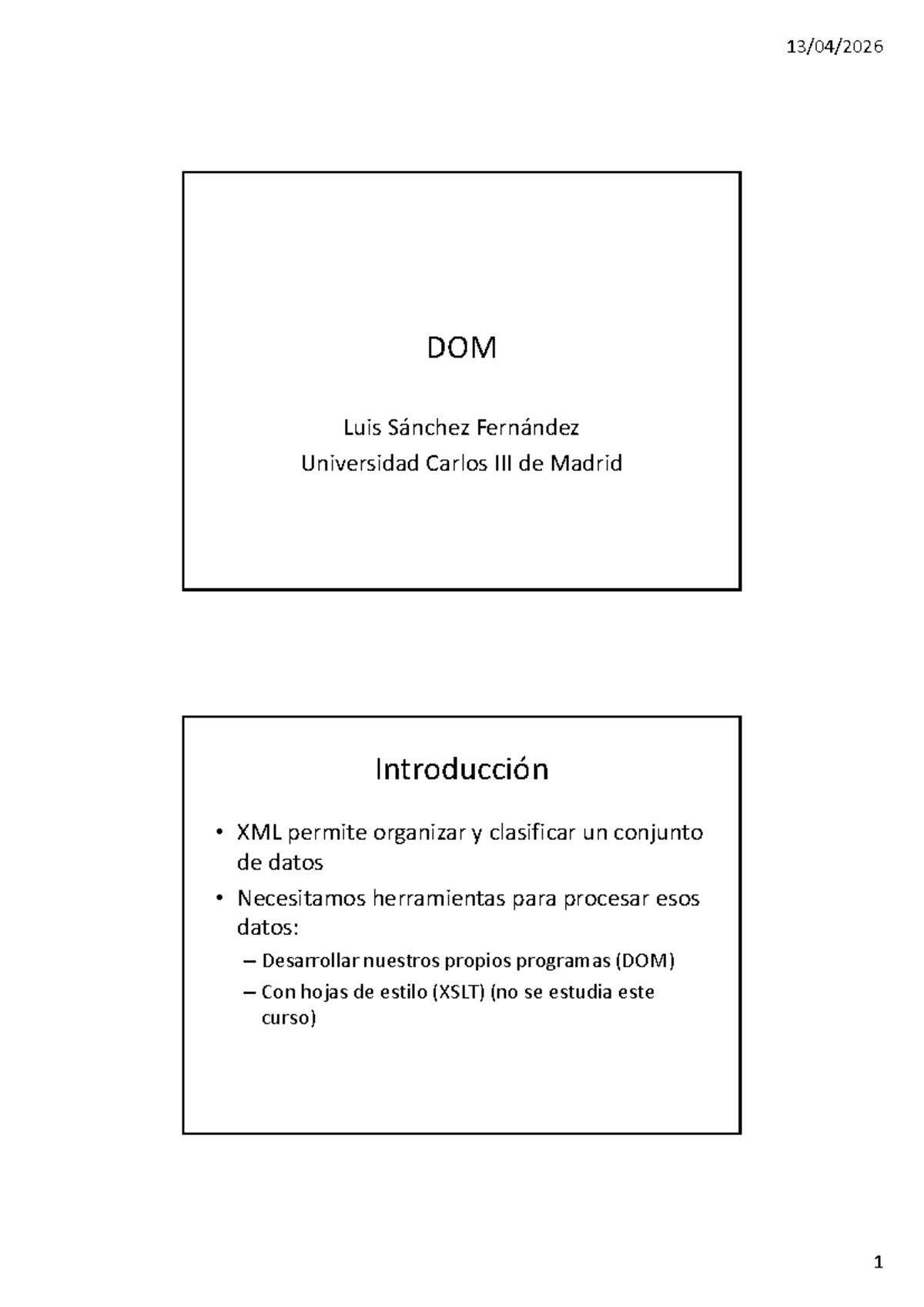 DOM: Desarrollo de Programas para Procesar Documentos XML - Studocu