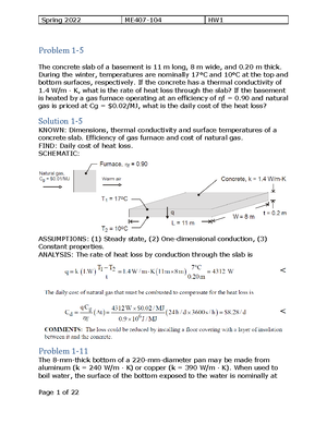 ME407-104-HW7 solution - Flat Plate in Parallel Flow Problem 7-7 Solution 7-7 Problem 7-16 ...