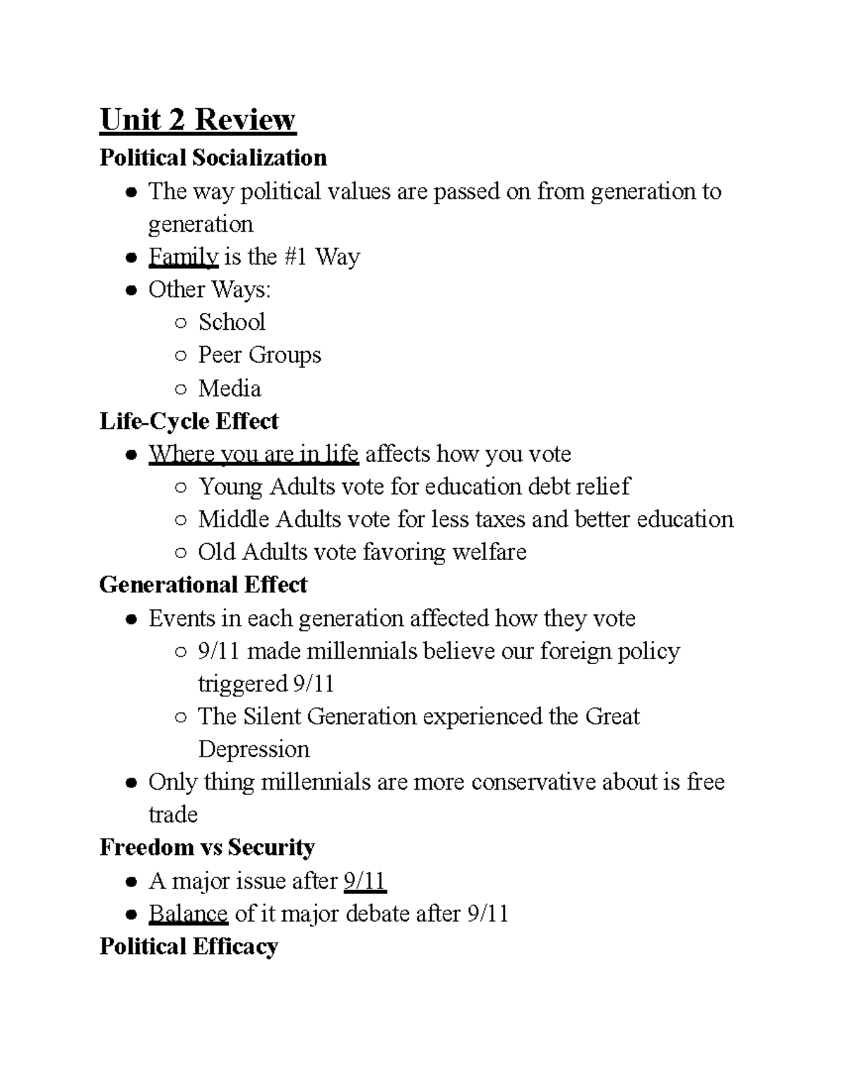 Apgov - American Political and Ideological Beliefs - Unit 2 Review ...