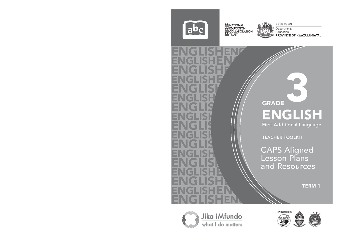 Gr 3 EFAL Lesson Plans 2020: Term 1 Toolkit & Resources - Studocu