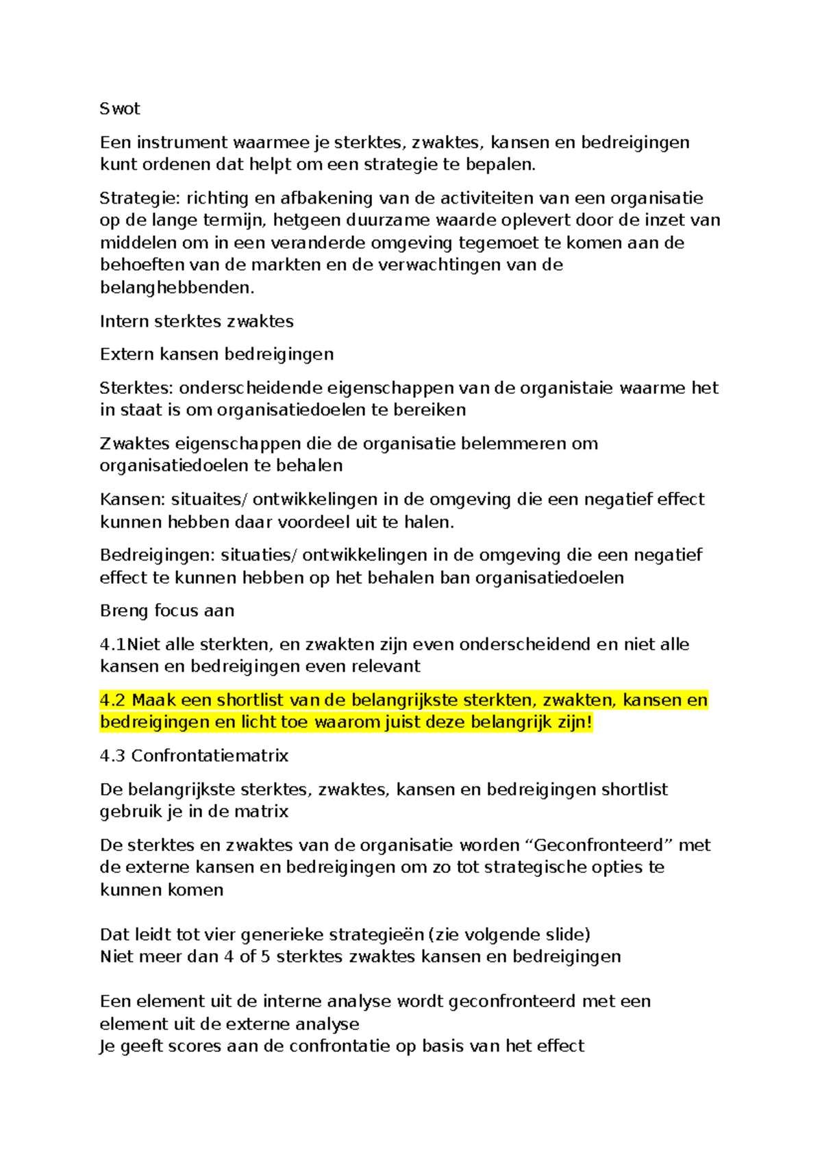 SWOT Analyse: Uitleg van Sterkten, Zwakten, Kansen en Bedreigingen ...