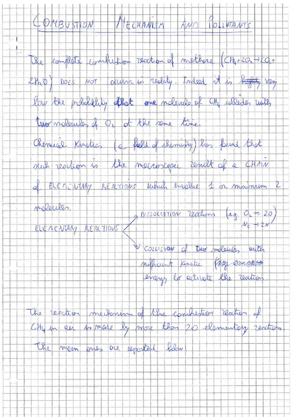 COMBUSTION MECHANISM AND POLLUTANTS: REACTION MECHANISMS (CHEM 101 ...