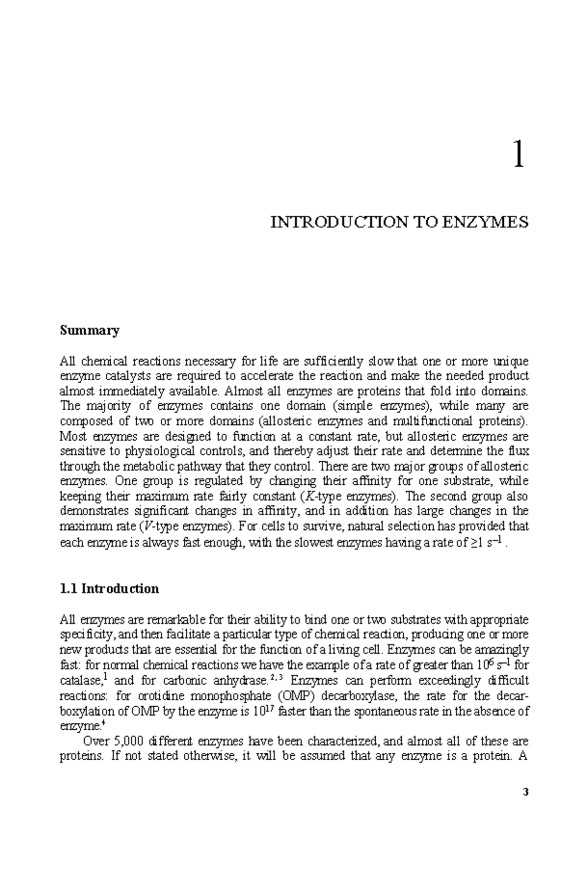 1 INTRODUCTION TO ENZYMES: Summary and Key Concepts in Biology - Studocu