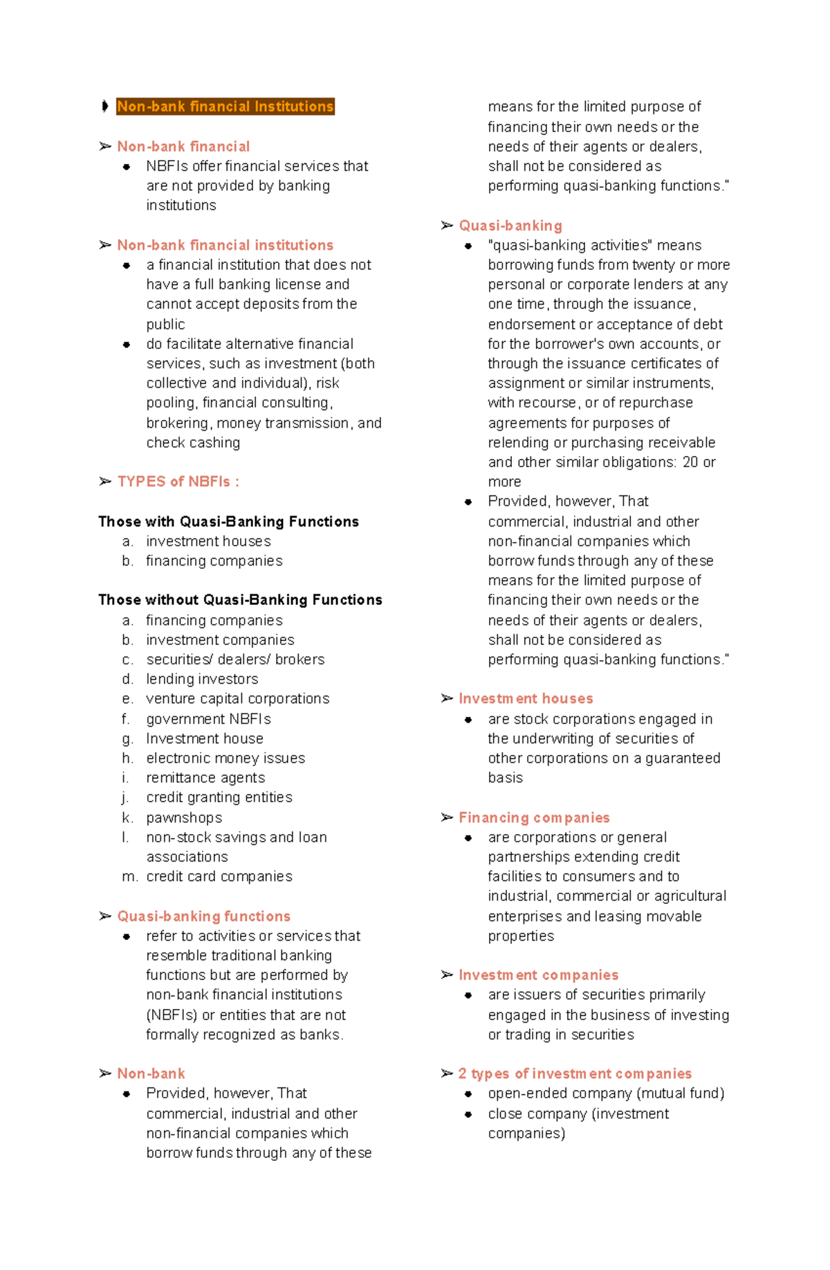 Banking Finals-4 - Hdjdud - Non-bank financial Institutions Non-bank ...