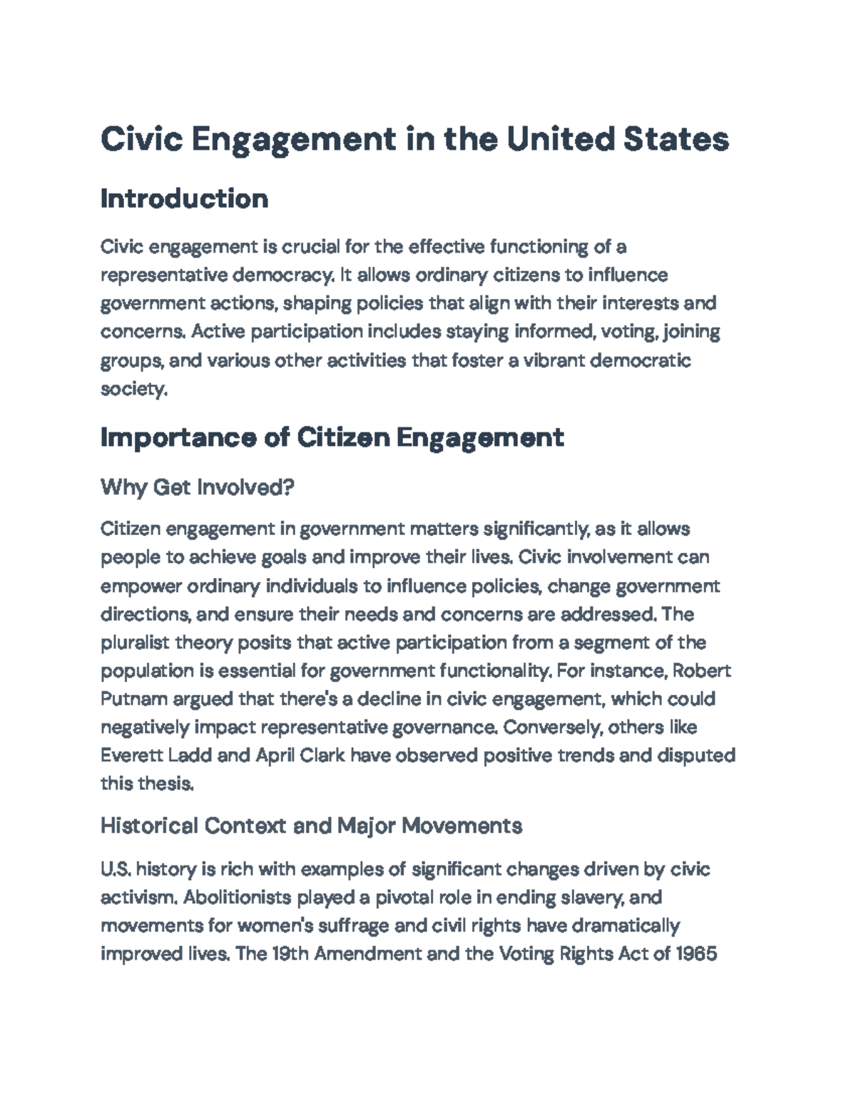 Civic Engagement in Democracy: Importance, Types, and Barriers - Civic ...