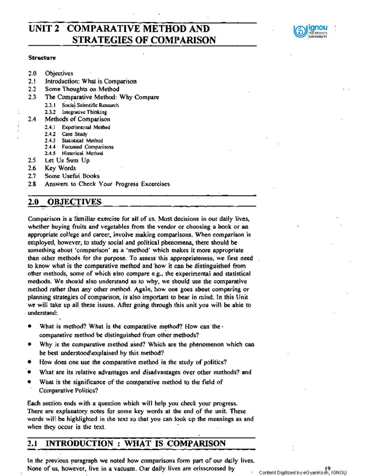 Unit 2 - Comparative Methods & Strategies in Politics (Sem 3 Notes ...