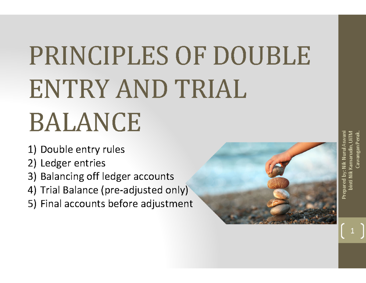 Topic 4 - Double Entry Principles & Trial Balance Essentials - Studocu