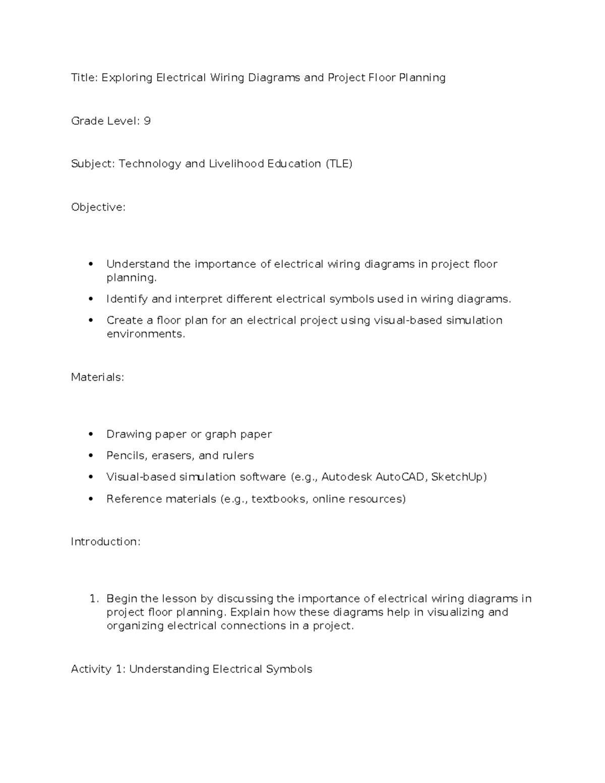 LE Wiring Diagram - NOTE - Title: Exploring Electrical Wiring Diagrams ...