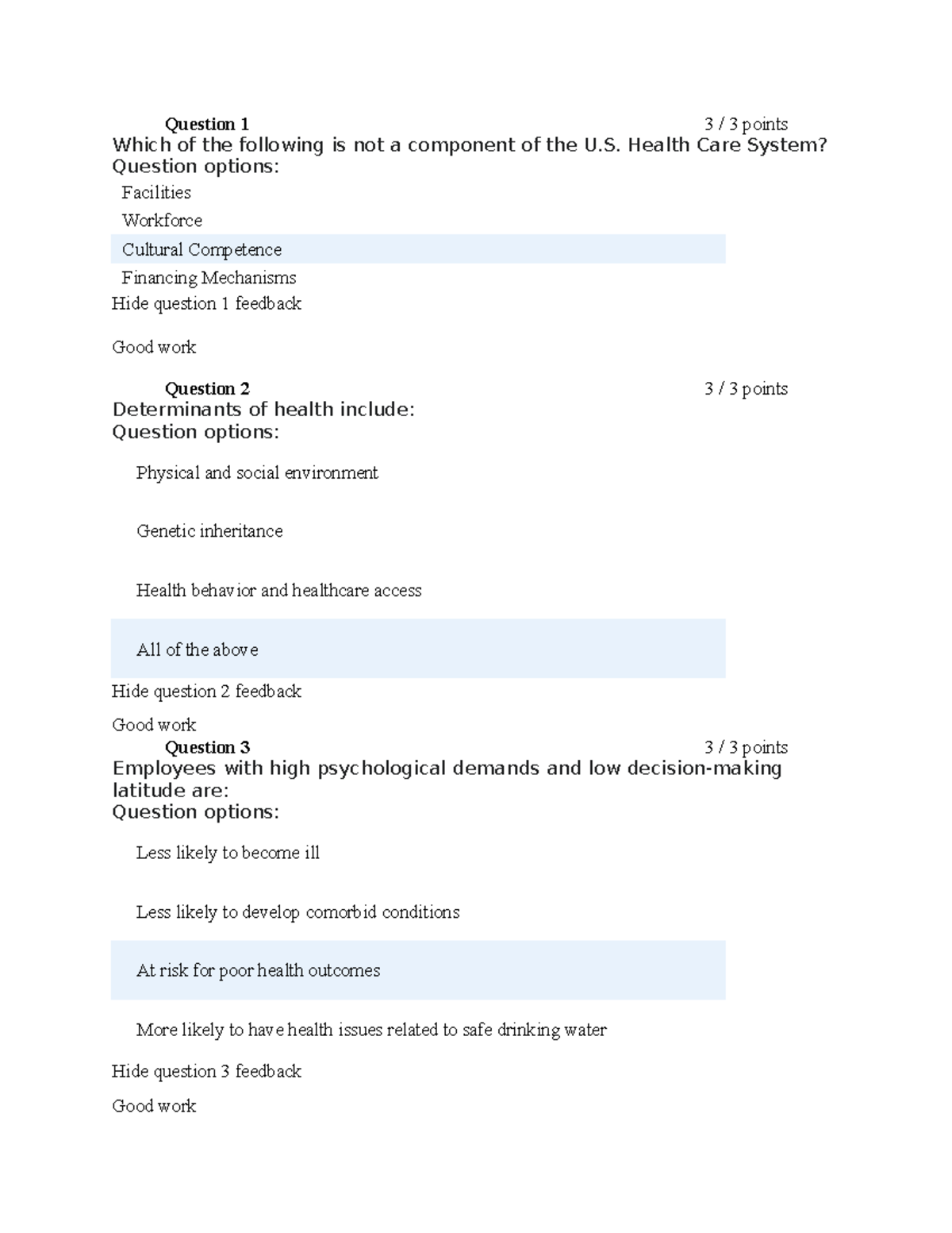 Module 1 Quiz – U.S. Healthcare System Insights - Studocu