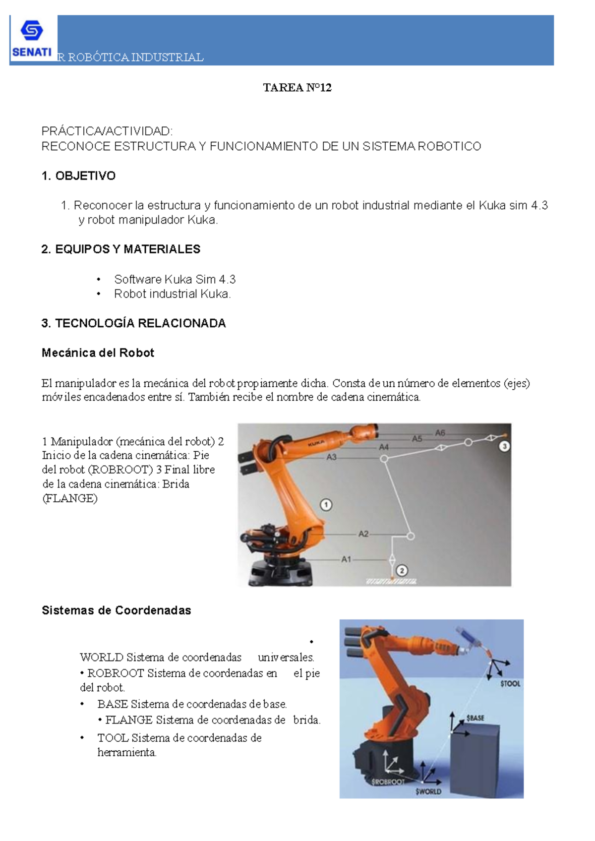 R ROBÓTICA INDUSTRIAL TAREA 12: ESTRUCTURA Y FUNCIONAMIENTO DEL ROBOT ...