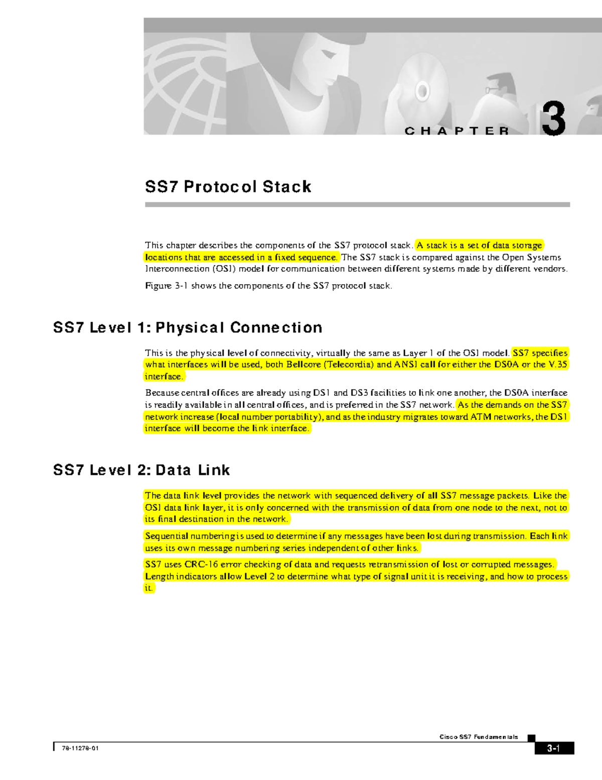 Chapter 3: SS7 Protocol Stack Overview - Cisco SS7 Fundamentals - Studocu