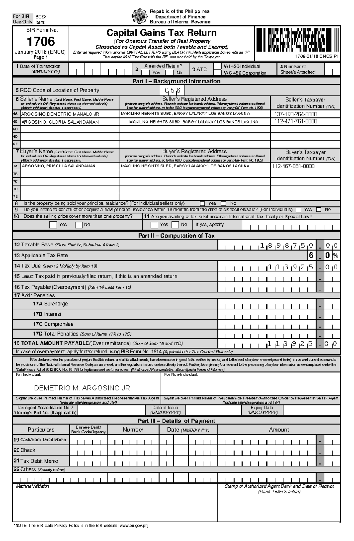 1706 Jan 2018 ENCS Final version 1 - BIR Form No. 1706 January 2018 ...