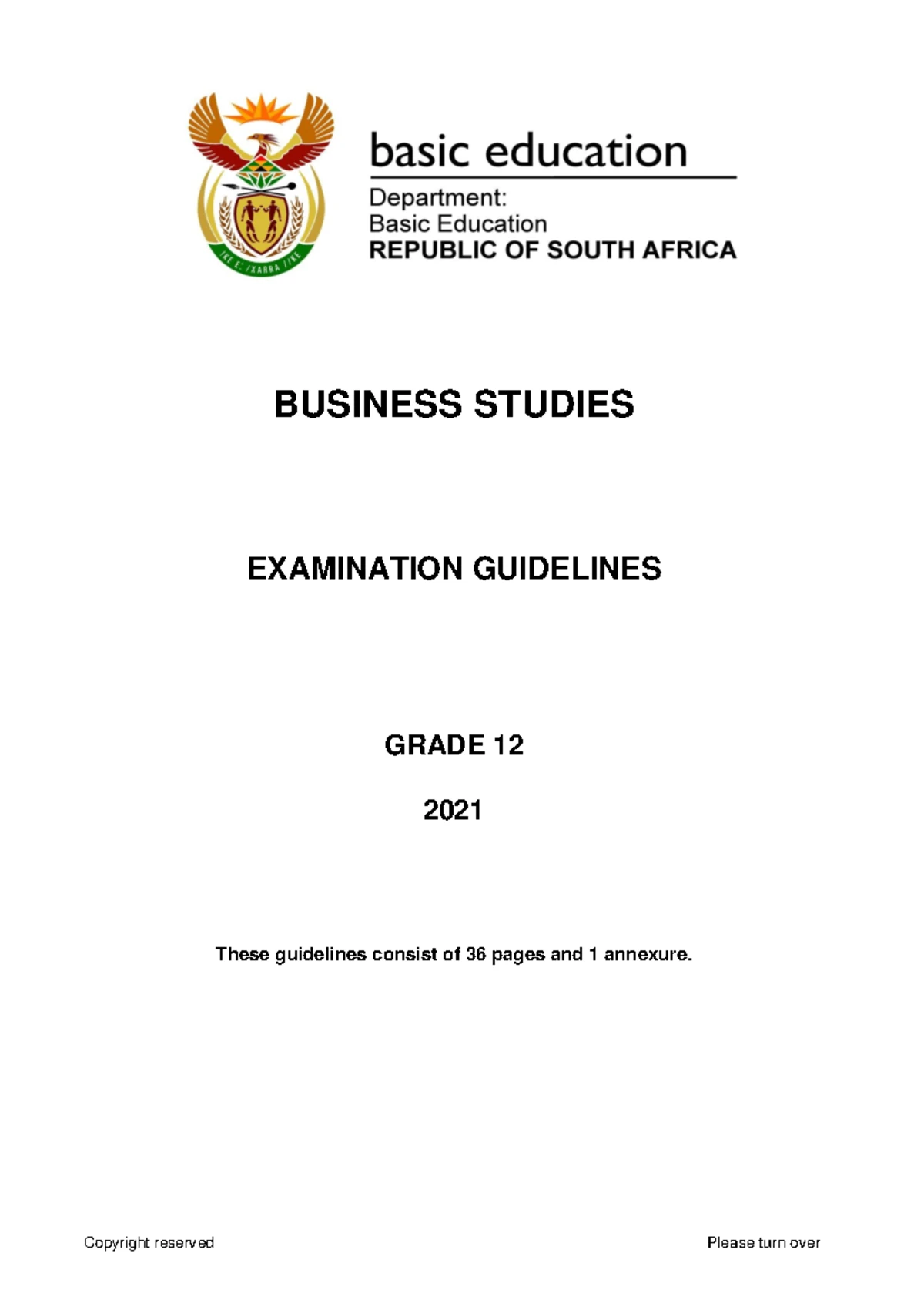Business Studies P1 GR12 June 2024 Question Paper & Marking Guidelines ...