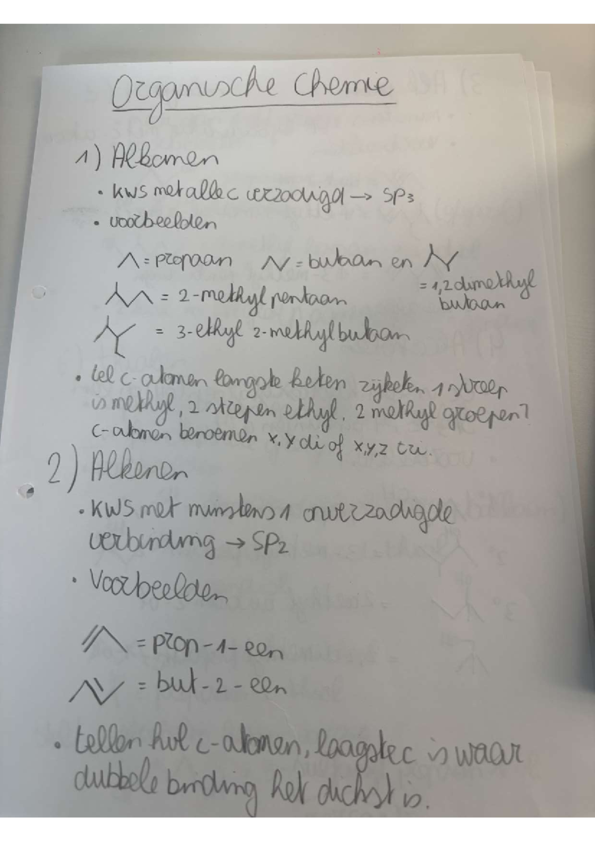 Organische Chemie: Naamgeving van Verbindingen en Voorbeelden - Studocu