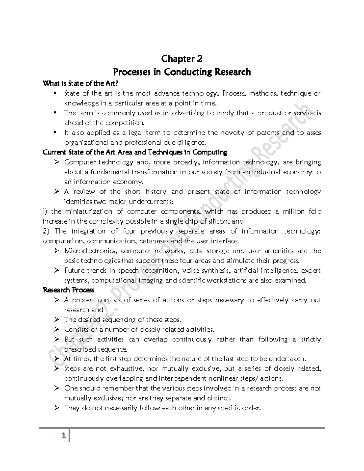 Chapter 2: Processes in Conducting Research for Effective Findings ...