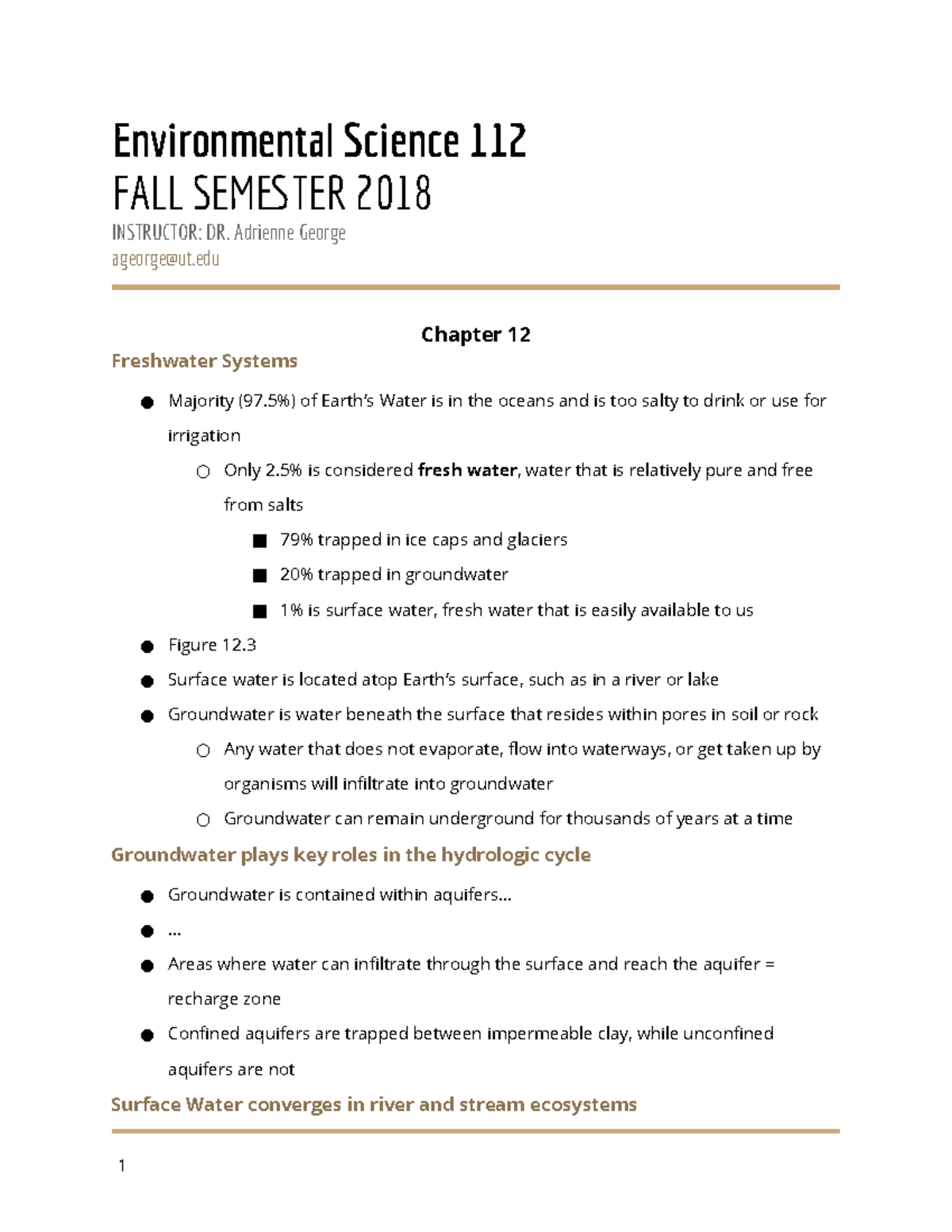 ENS-112 Environmental Science Chapter 12 - Environmental Science 112 ...