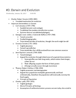 Evolution Lecture Study Guide - Biology 1B (Fall ’22) – Evolution ...