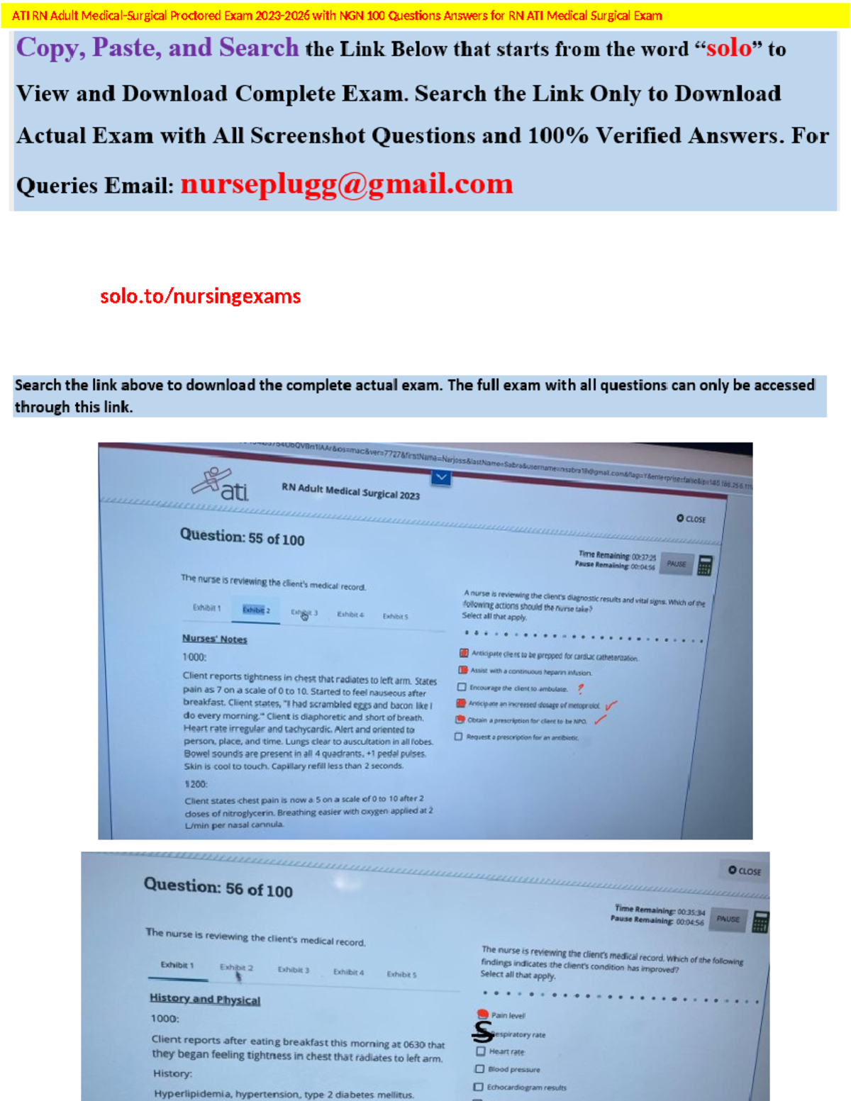 Pass ATI RN Adult Medical Surgical (Med-Surg) 2025 Proctored Exam with ...