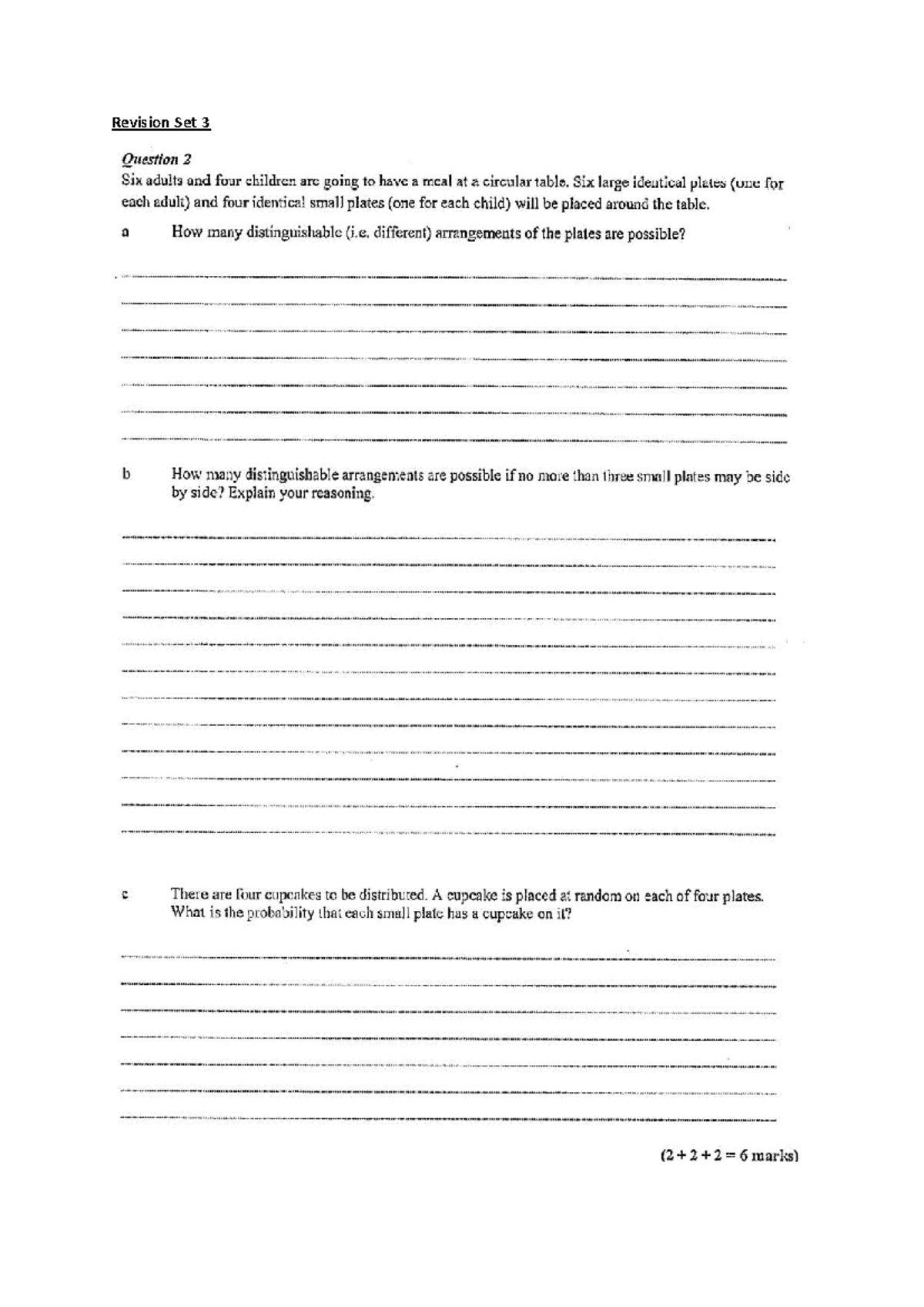 Revision Set 3 - Final Exam Questions and Solutions - Studocu