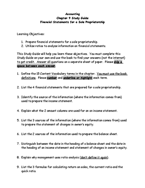 Chp 10 Study Guide - Word - Accounting Chapter 10 Study Guide ...