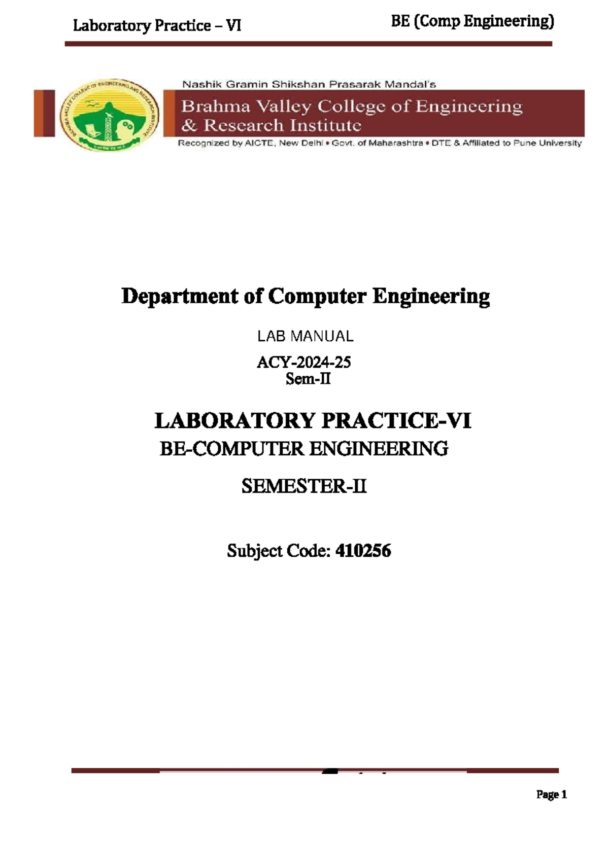 Laboratory Practice VI BE (Comp Engineering) 410256: Mininet & POX ...