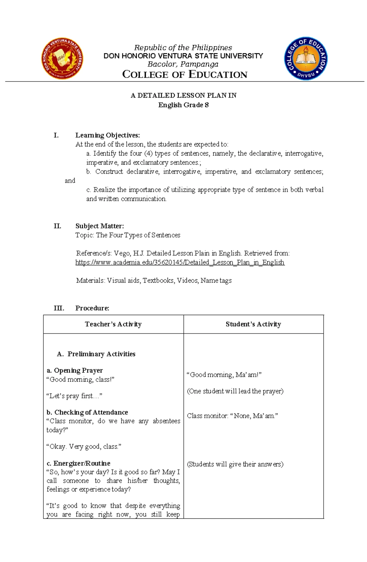 UNIT 5 - Lesson Plan: Crafting a Learner-Centered Approach - Studocu