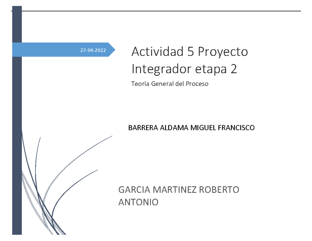 A5 RAGM PI2 - Actividad 5 Proyecto Integrador etapa 2 - 27 -04- Actividad 5 Proyecto Integrador ...