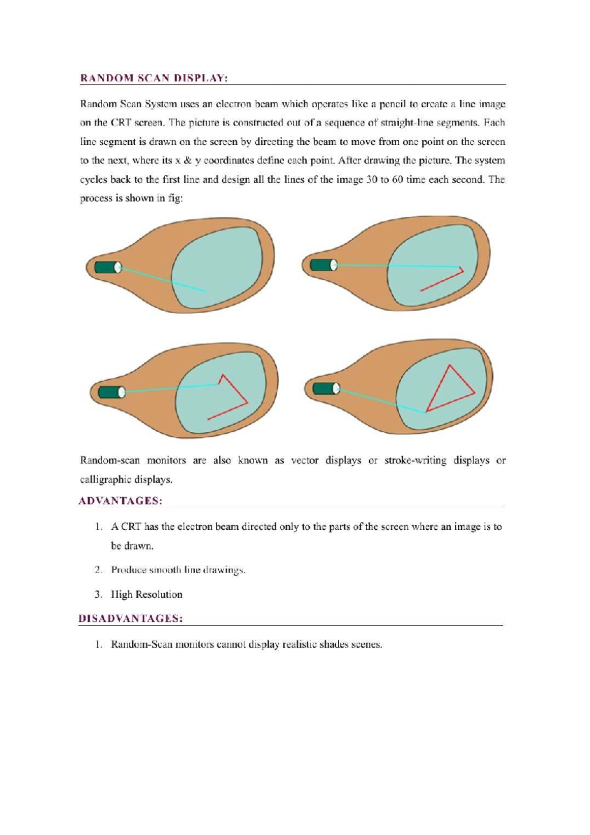 Raster and Random Scan Displays: Overview and Comparison - Studocu