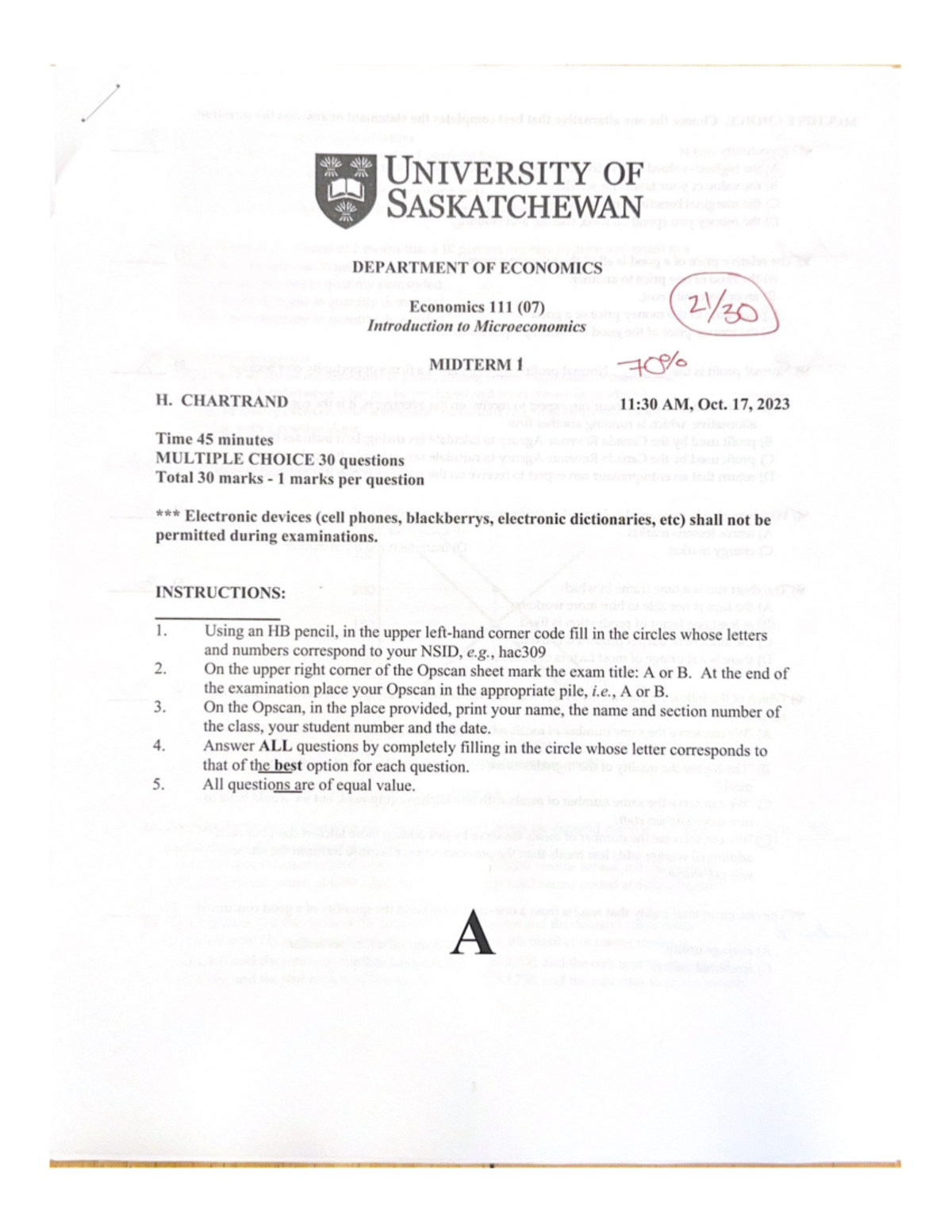 USask ECON 111 Midterm 1 Study Guide and Exam Tips - Studocu